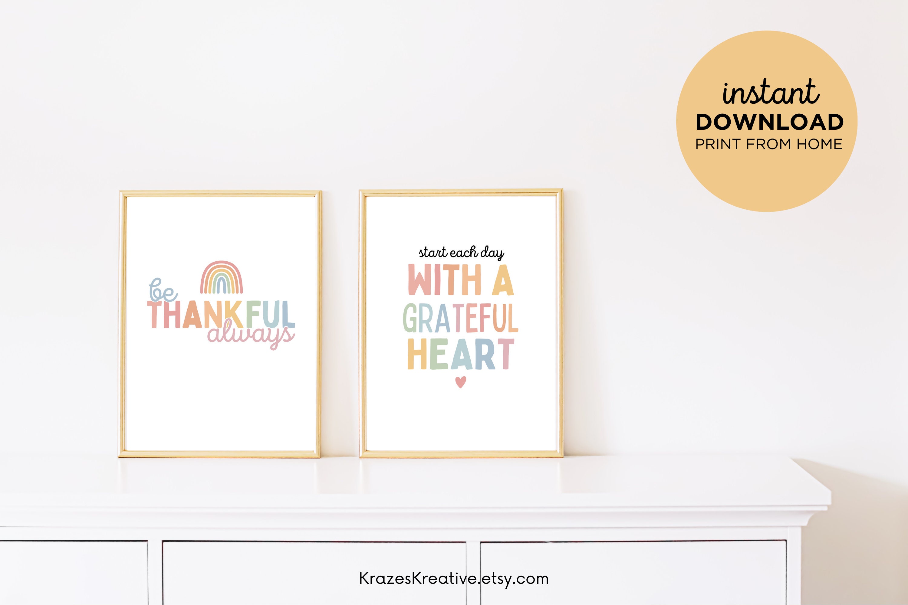 Gratitude Posters for Playroom Office Decor School Classroom - Etsy