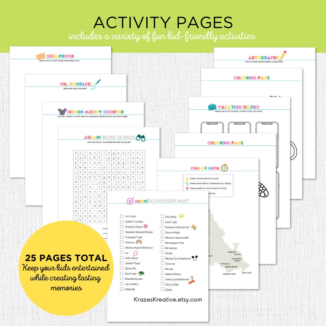 Aulani Hawaii Travel Journal for Kids and Teens Vacation Diary ...