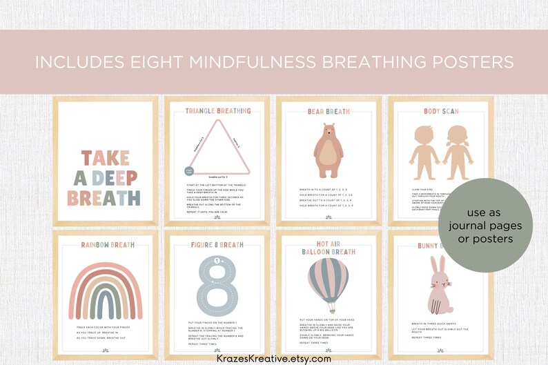 Mindfulness Journal for Kids and Teens Mental Health Journal Printable ...