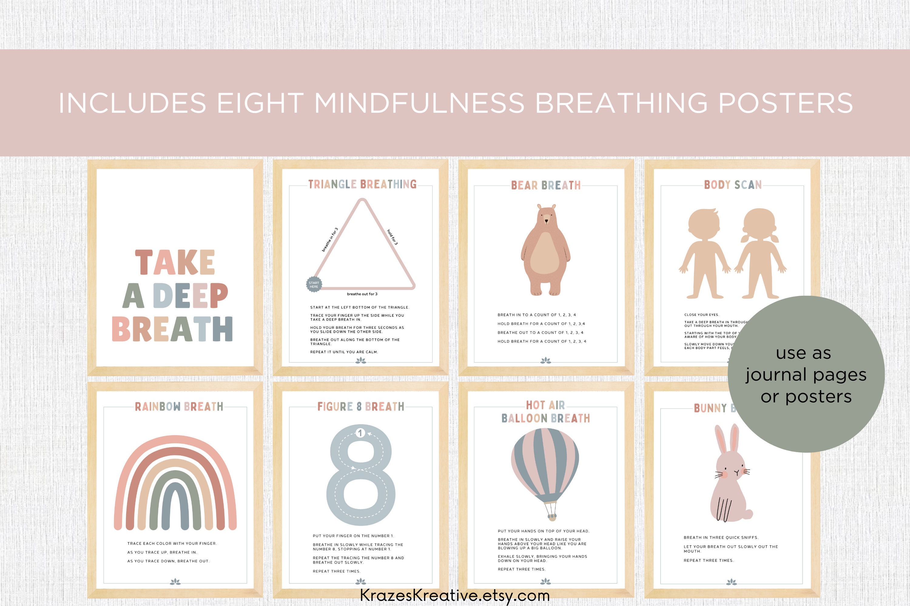 Mindfulness Journal for Kids and Teens Mental Health Journal Printable ...