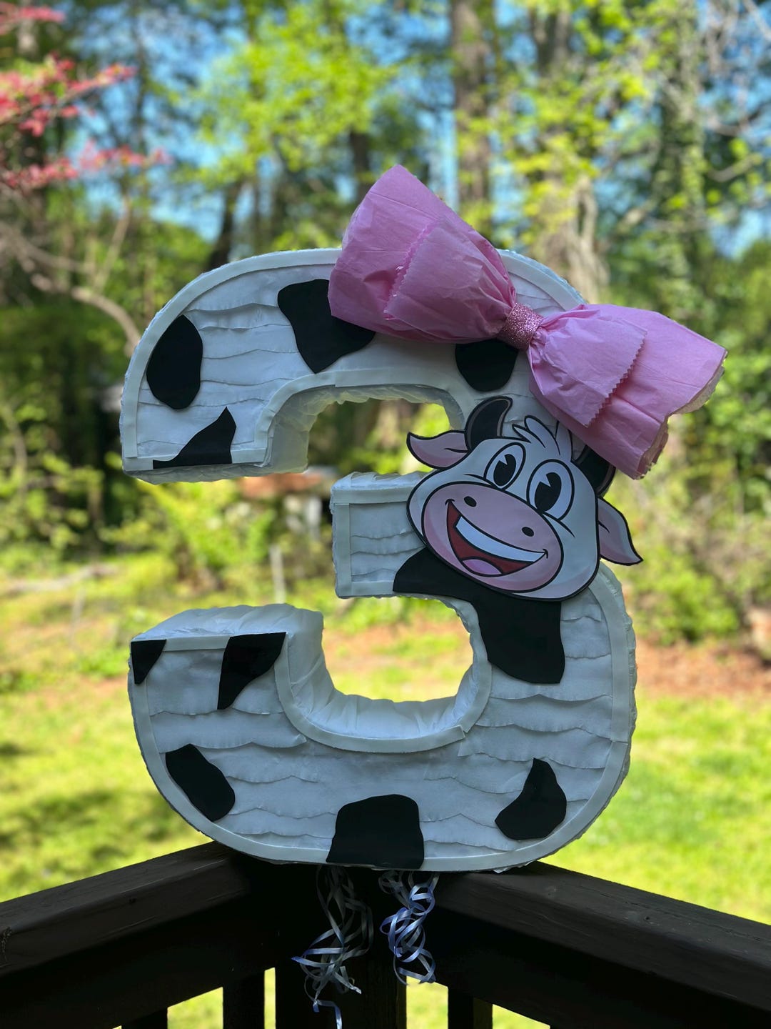 Number 3 Vaca Lola Inspired Piñata (22” Inches Tall) - Etsy