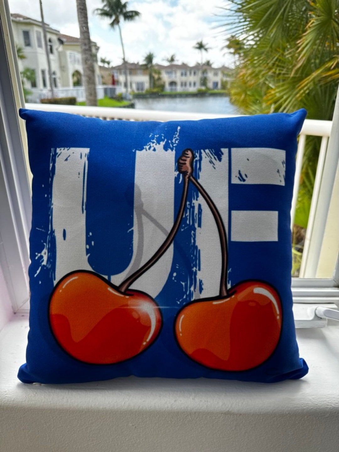 ANY COLLEGE Pillow With Cherries, Bed Party Favorite, Dorm Decor ...