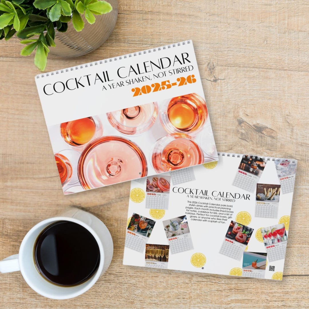 2026 Write-in, Calendar With Holidays for Cocktail Lovers - Etsy