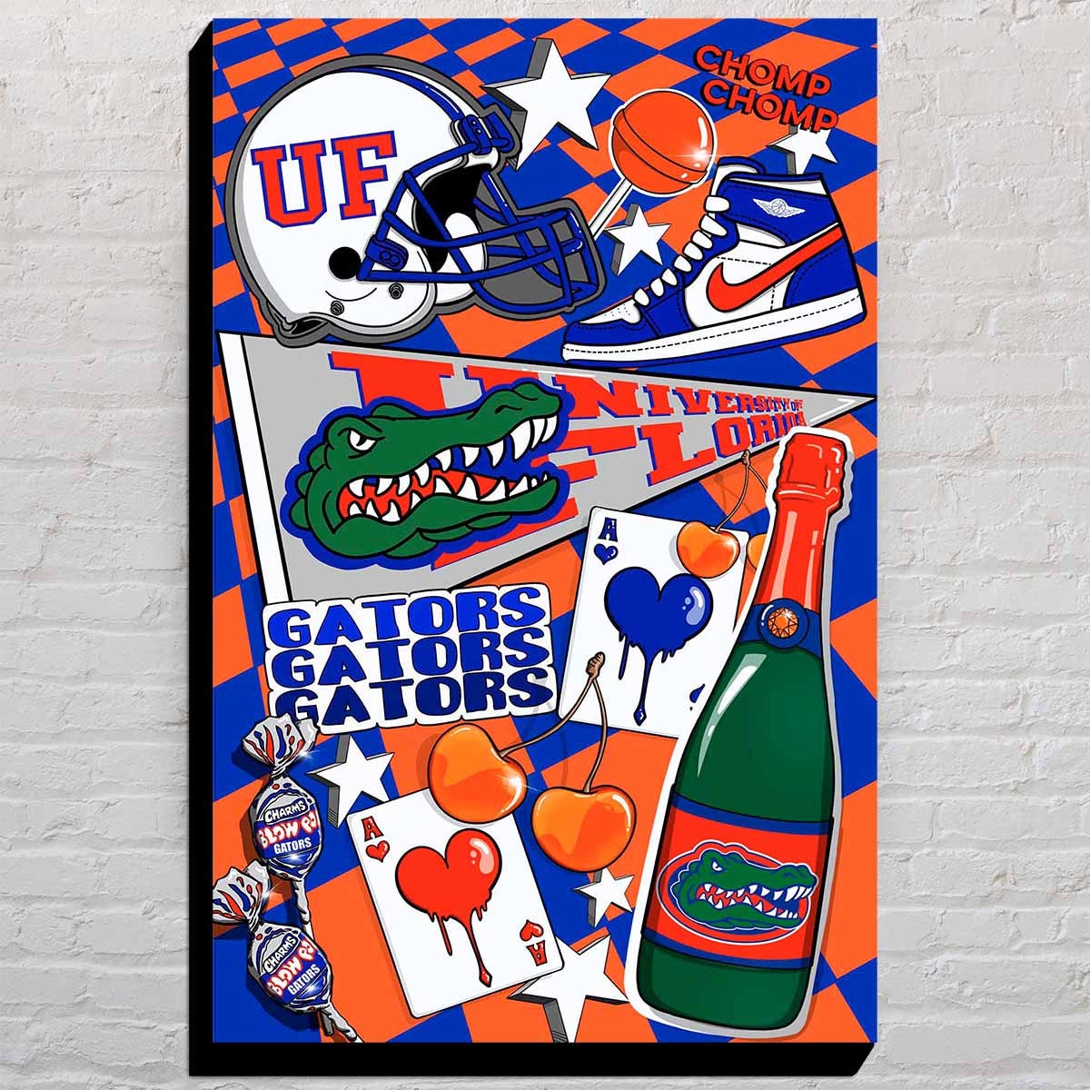 ANY COLLEGE Pop Mash up Art, Custom College Gifts, Alumni Gift, Bed ...