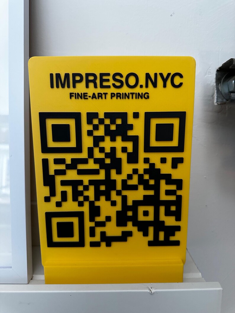 Custom 3D Printed QR Code Sign | Small Business Display - Etsy