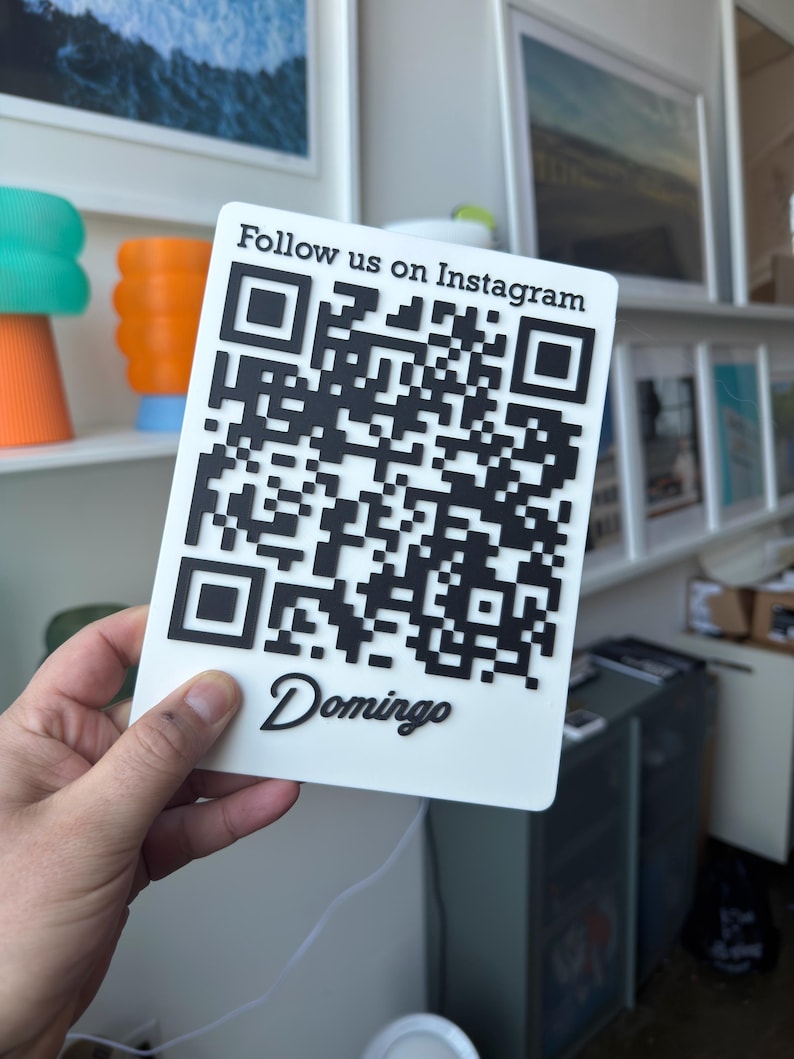 Custom 3D Printed QR Code Sign | Small Business Display - Etsy
