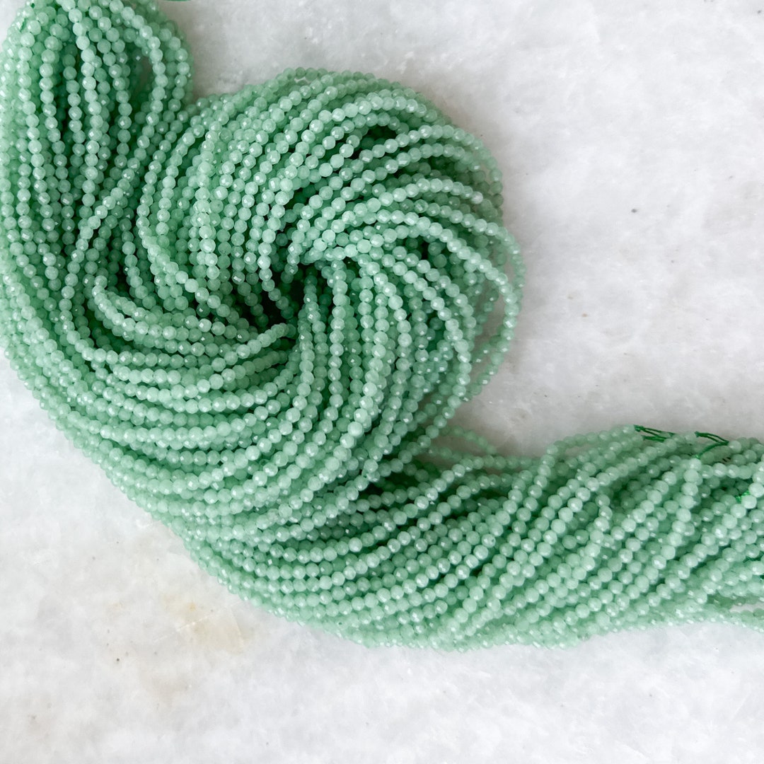 2mm Jadeite Gemstone / Faceted Round Beads / Jewelry Making Supplies - Etsy