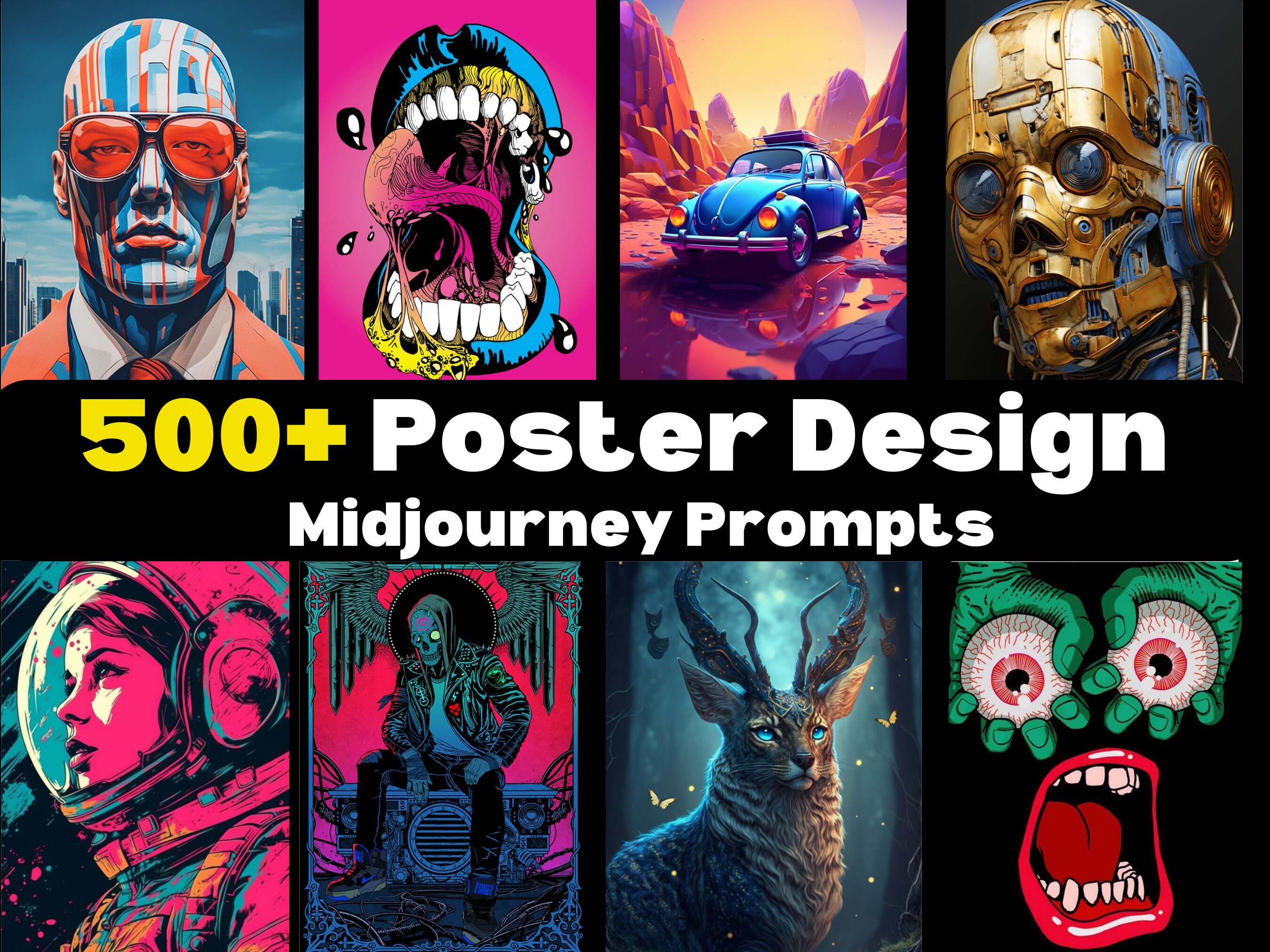 500 Poster Designs Midjourney Prompts, AI Generate, Art Print ...