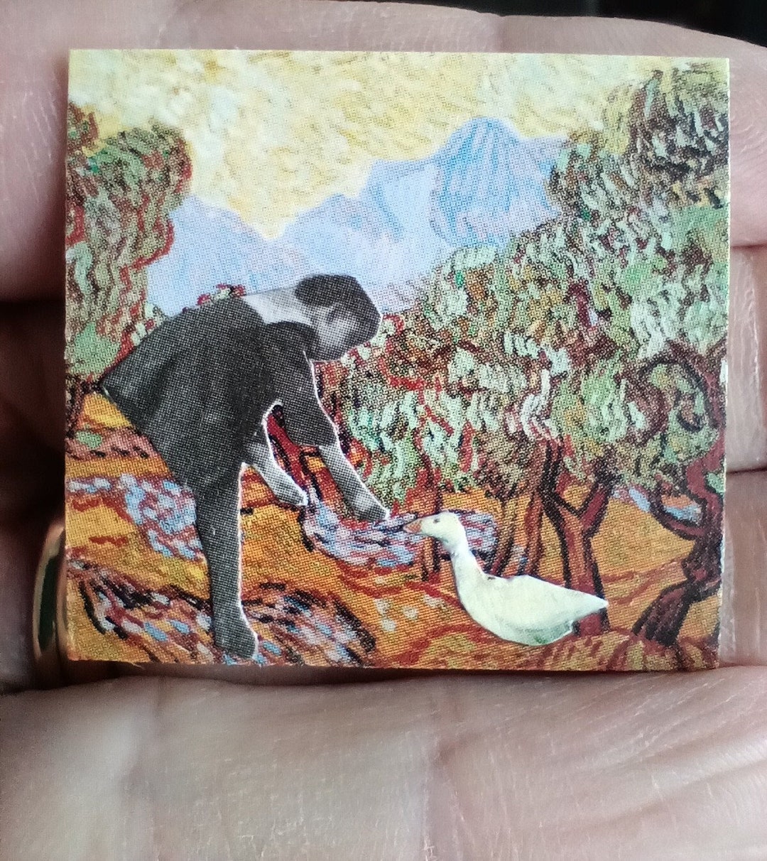 Miniature Original Handmade Collage Art, Whimsical Collage Artwork ...