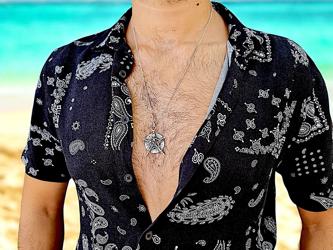 Men's Viking Compass Pendant Necklace - Norse Mythology, Skull ...