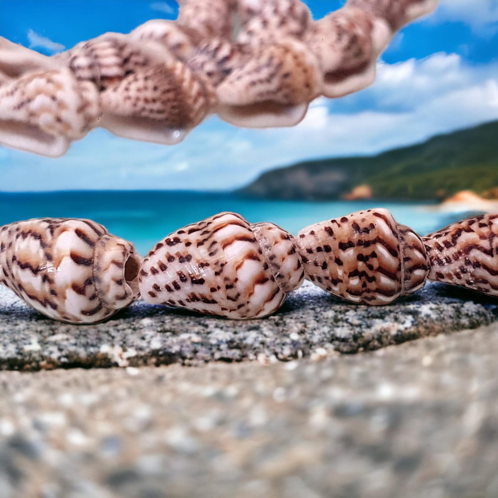 Natural Seashell Multi Strand Necklace, Men Beach Wear Accessories ...