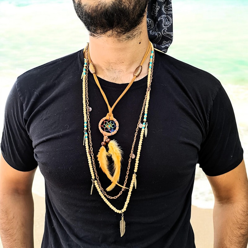 Long Boho Necklace - Etsy