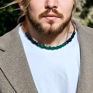 Men's Leather Ethnic Choker | Surfer Tribal Necklace | Urban Hippie ...