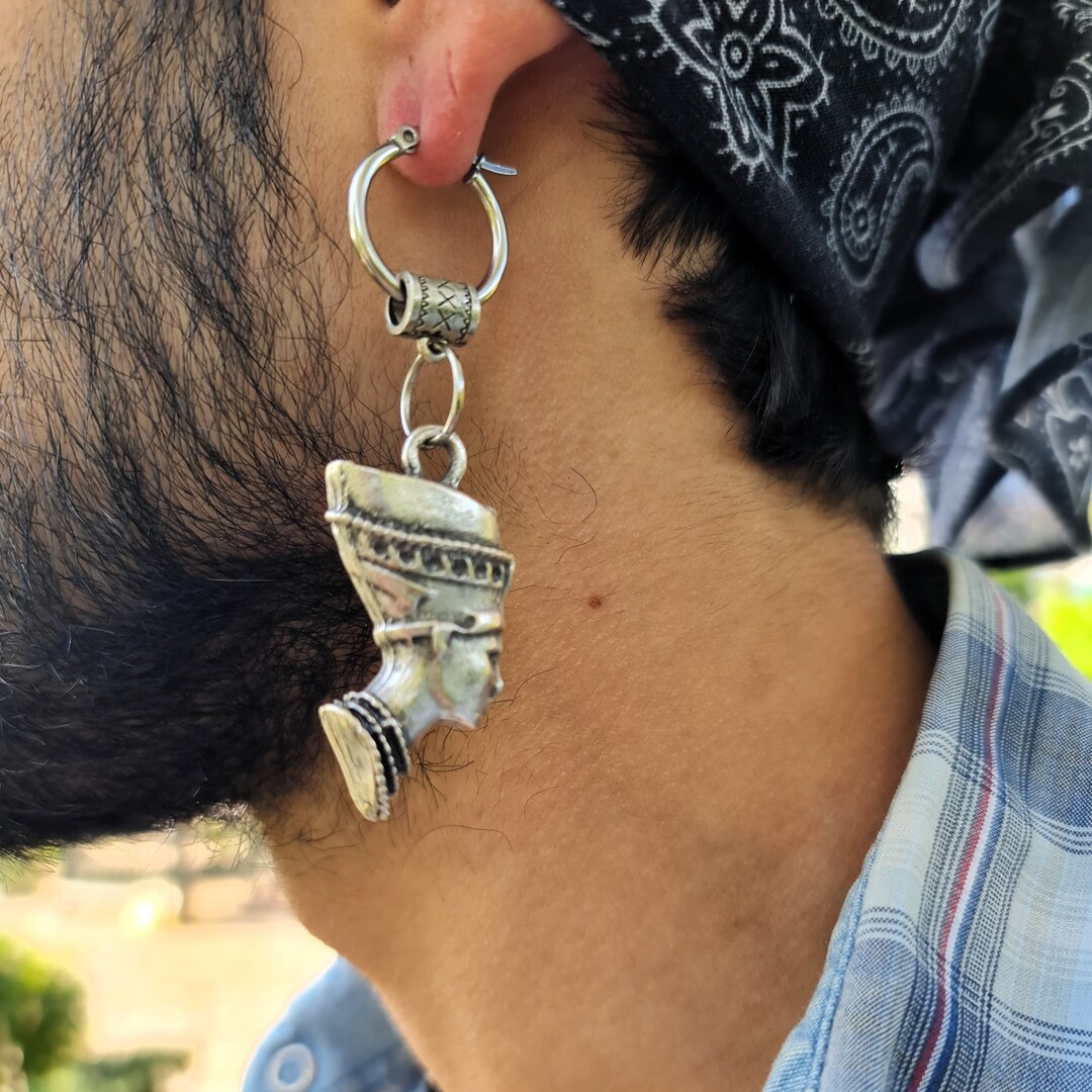 Vintage Cleo Mens Earring, Queen Cleopatra-inspired, Egyptian Jewelry ...