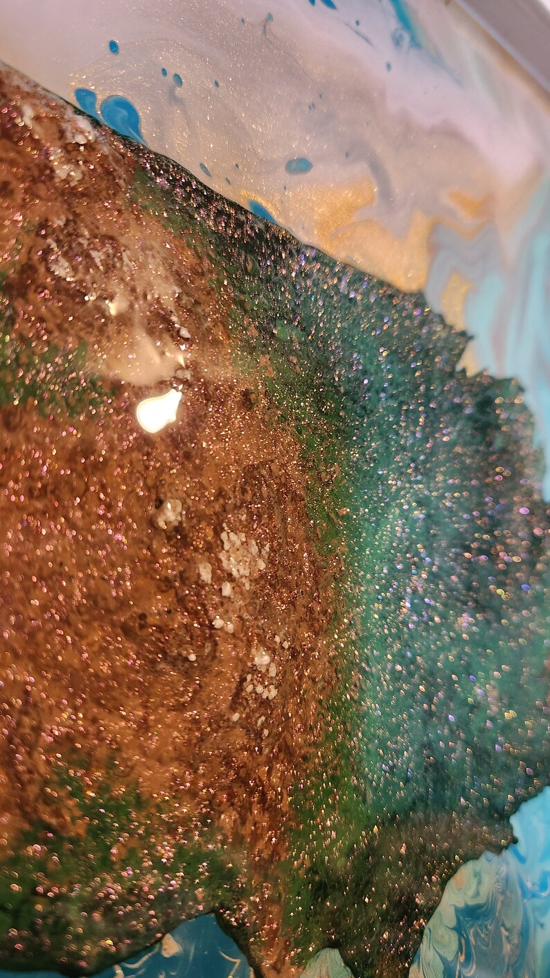 3D Geographic Paint Pour United States - Etsy