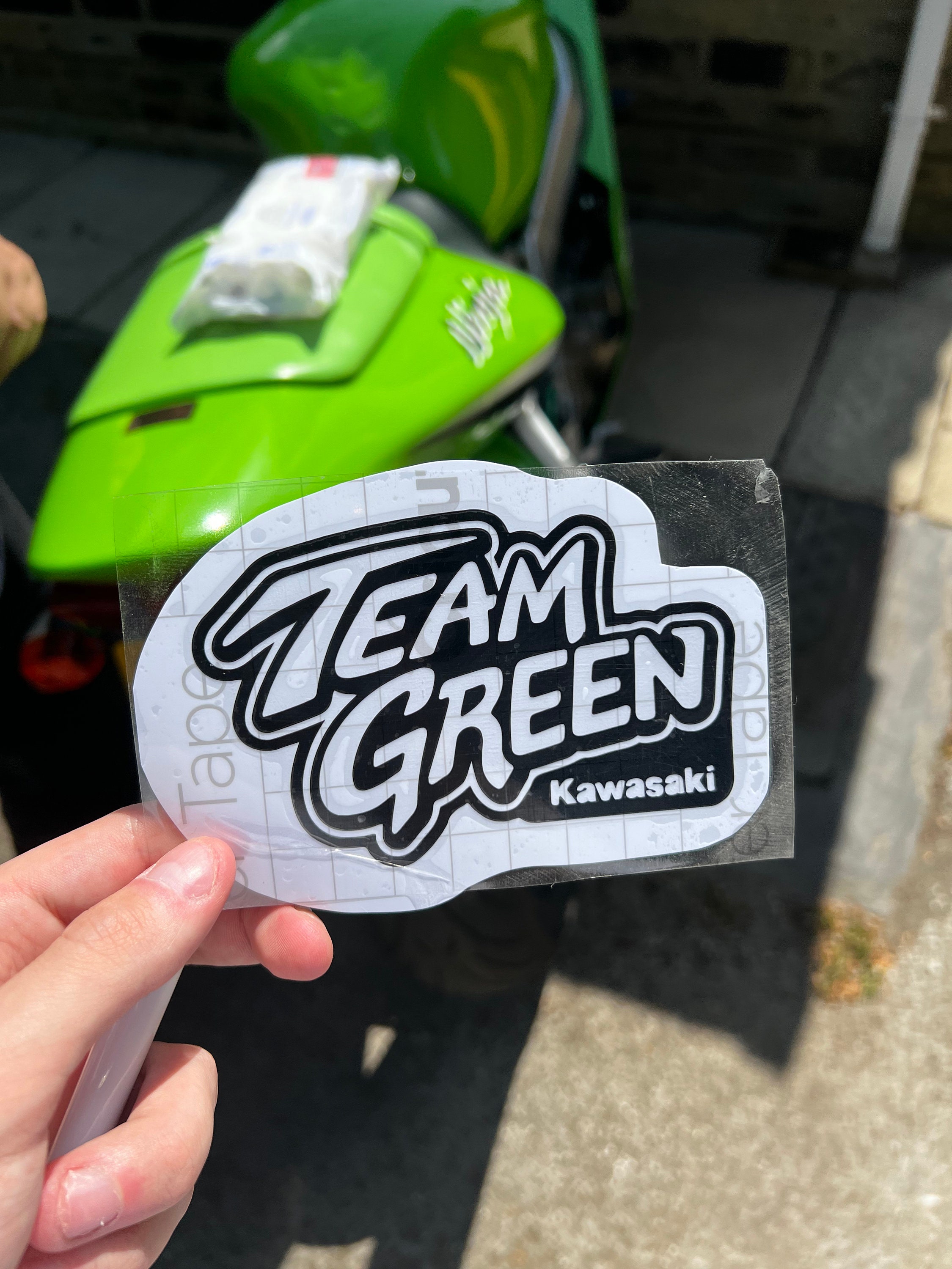 Kawasaki Ninja Green Team Sticker Decal Cutout - Customisable Sticker ...