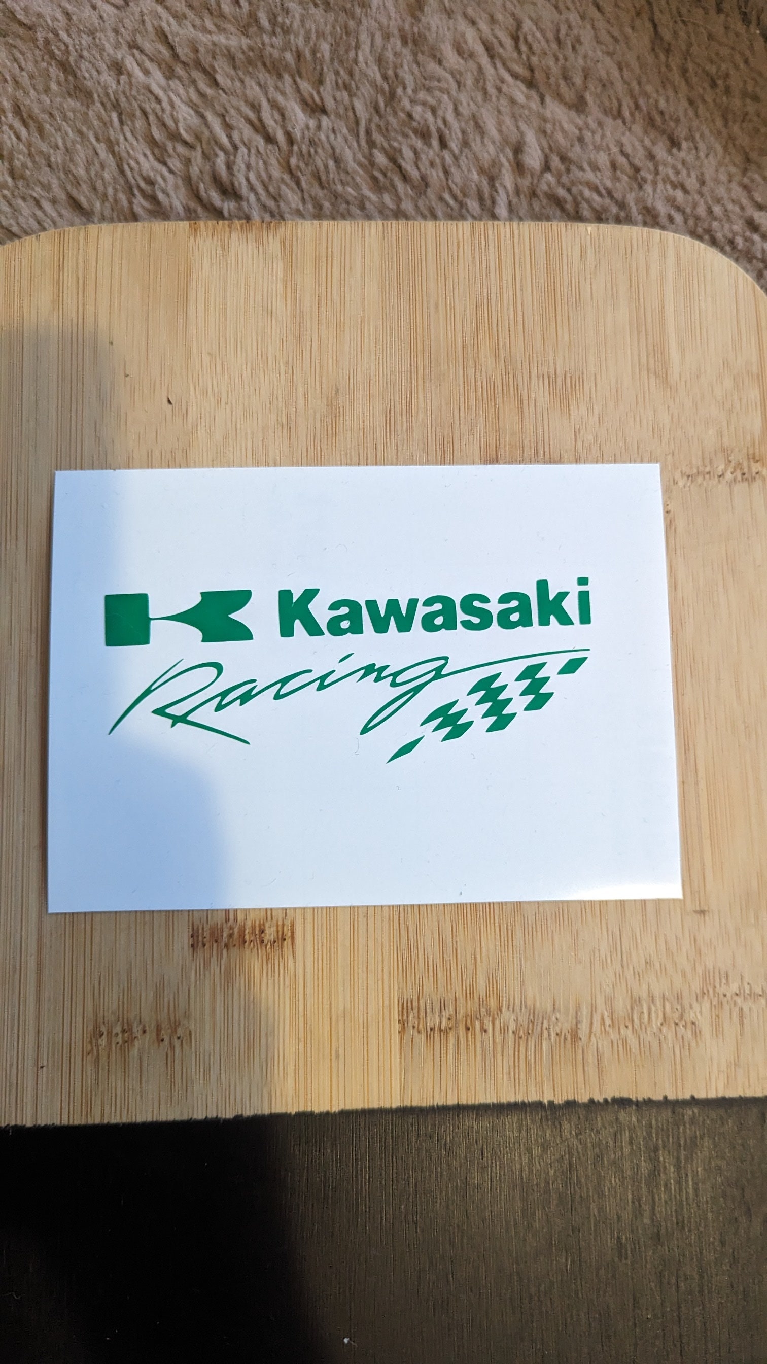 Kawasaki Racing Sticker Decal Cutout - Customisable Sticker Vinyl ...
