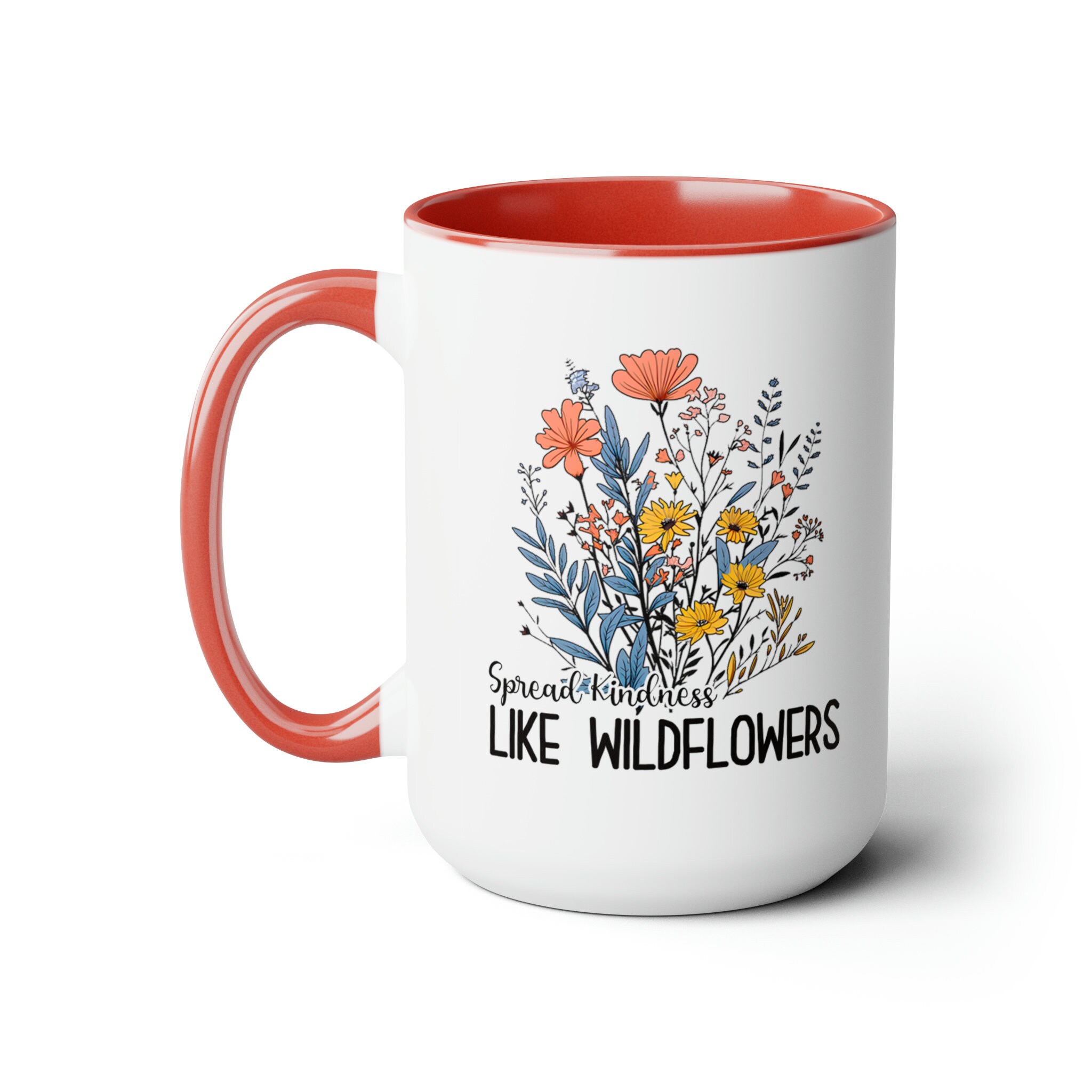 Boho Wildflowers Coffee Mug: Cottagecore Floral Tea Cup - Etsy