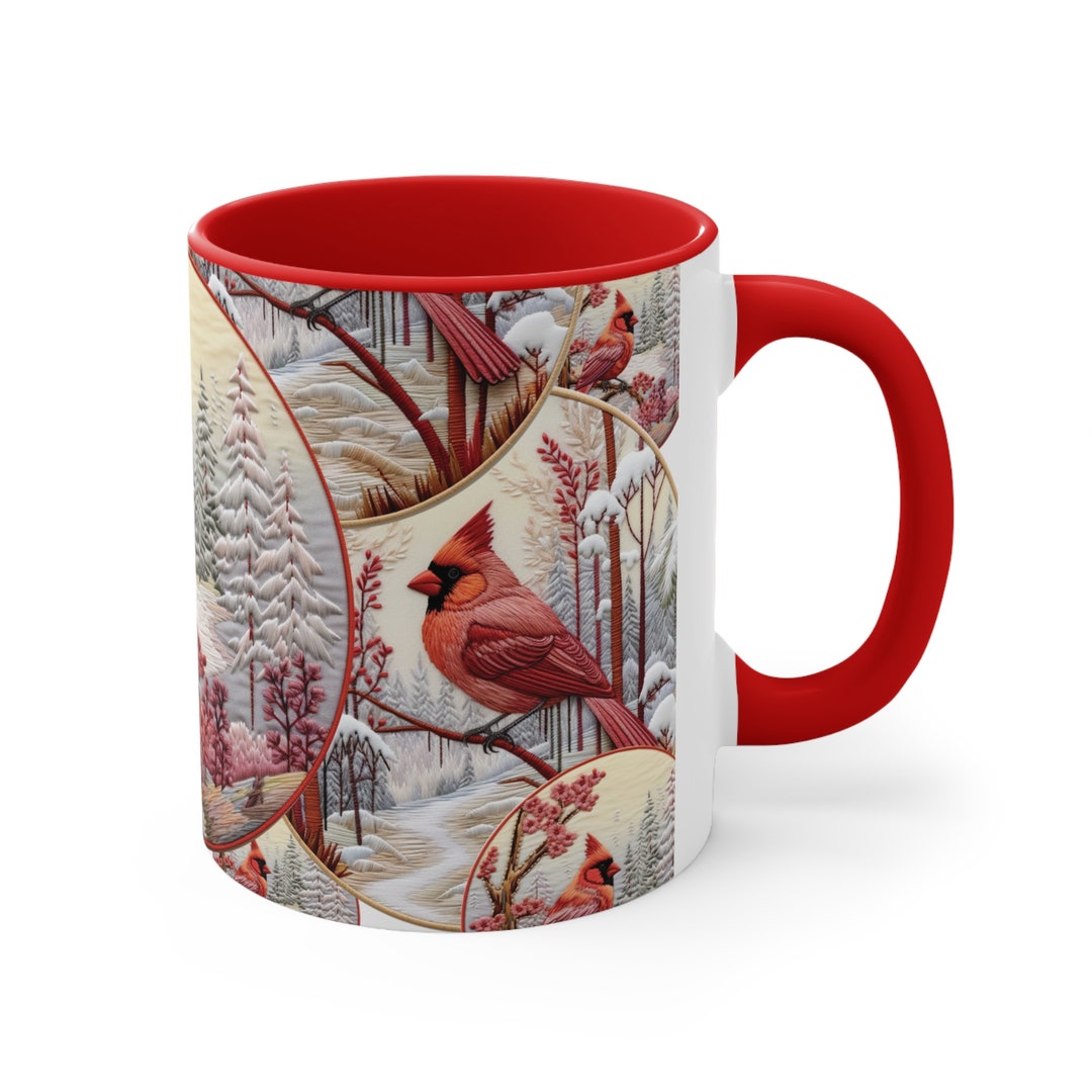 Cardinal Coffee Cup, Cardinal Winter Mug,cardinal Bird Mug, Remembrance ...