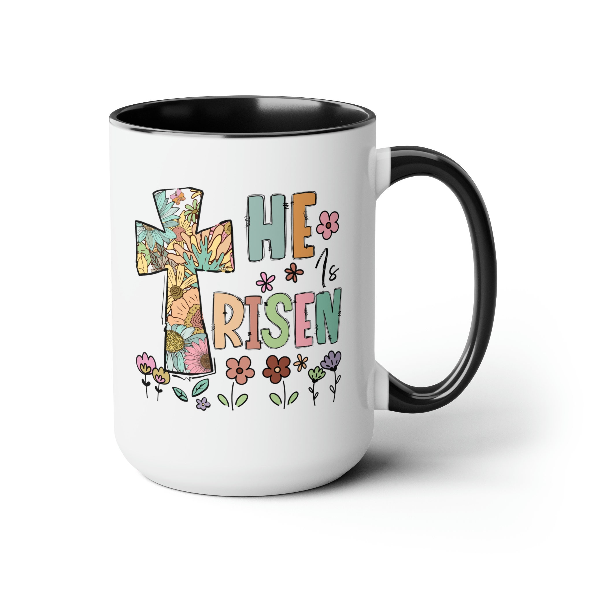 He is Risen Cross Mug , Easter Mug Design, Christian Mug, Easter Cross ...