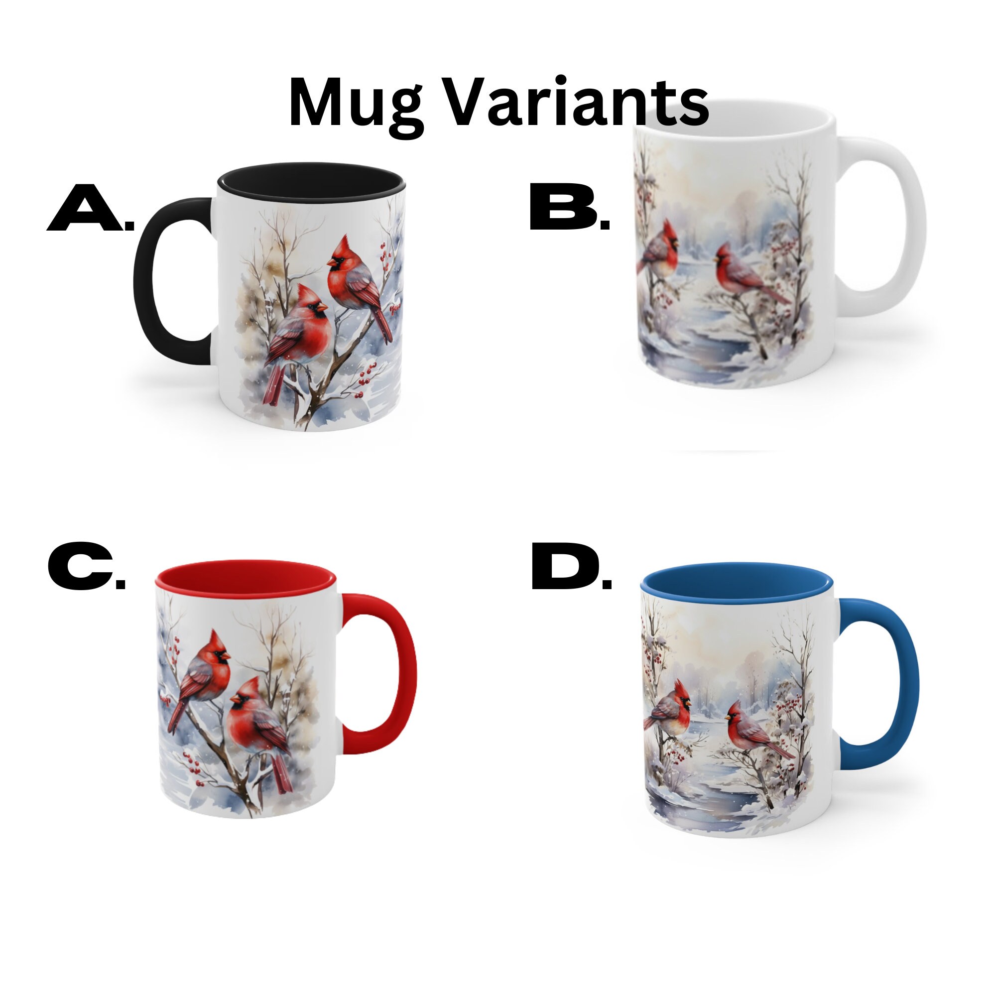 Cardinal Coffee Cup, Cardinal Winter Mug,cardinal Bird Mug, Remembrance ...
