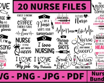 Nurse PNG Bundle Design - Nurse Bundle SVG File for Cricut - Nurse ...