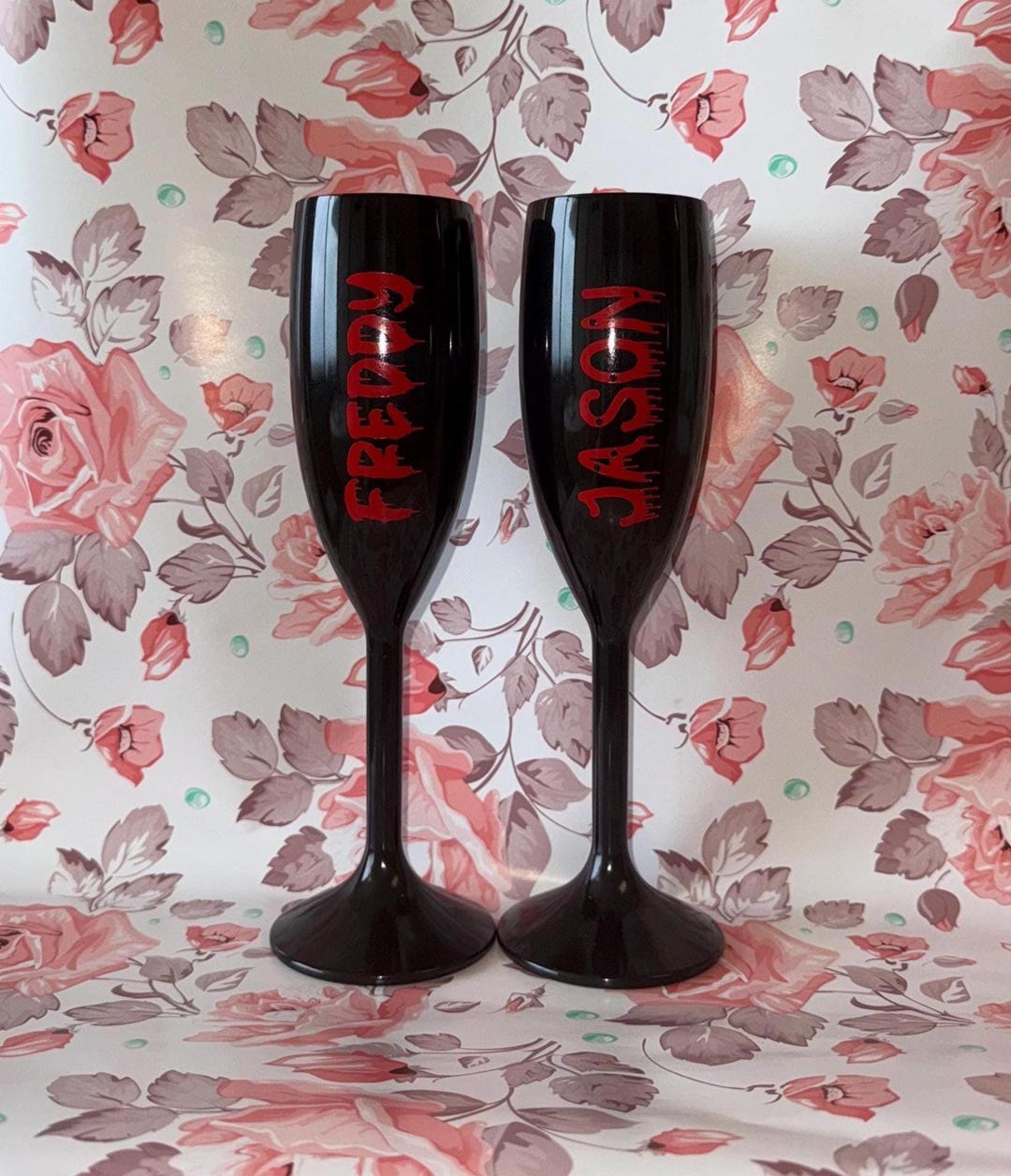 Halloween Bloody Champagne Toast to Terror, Black Flutes for Gothic ...