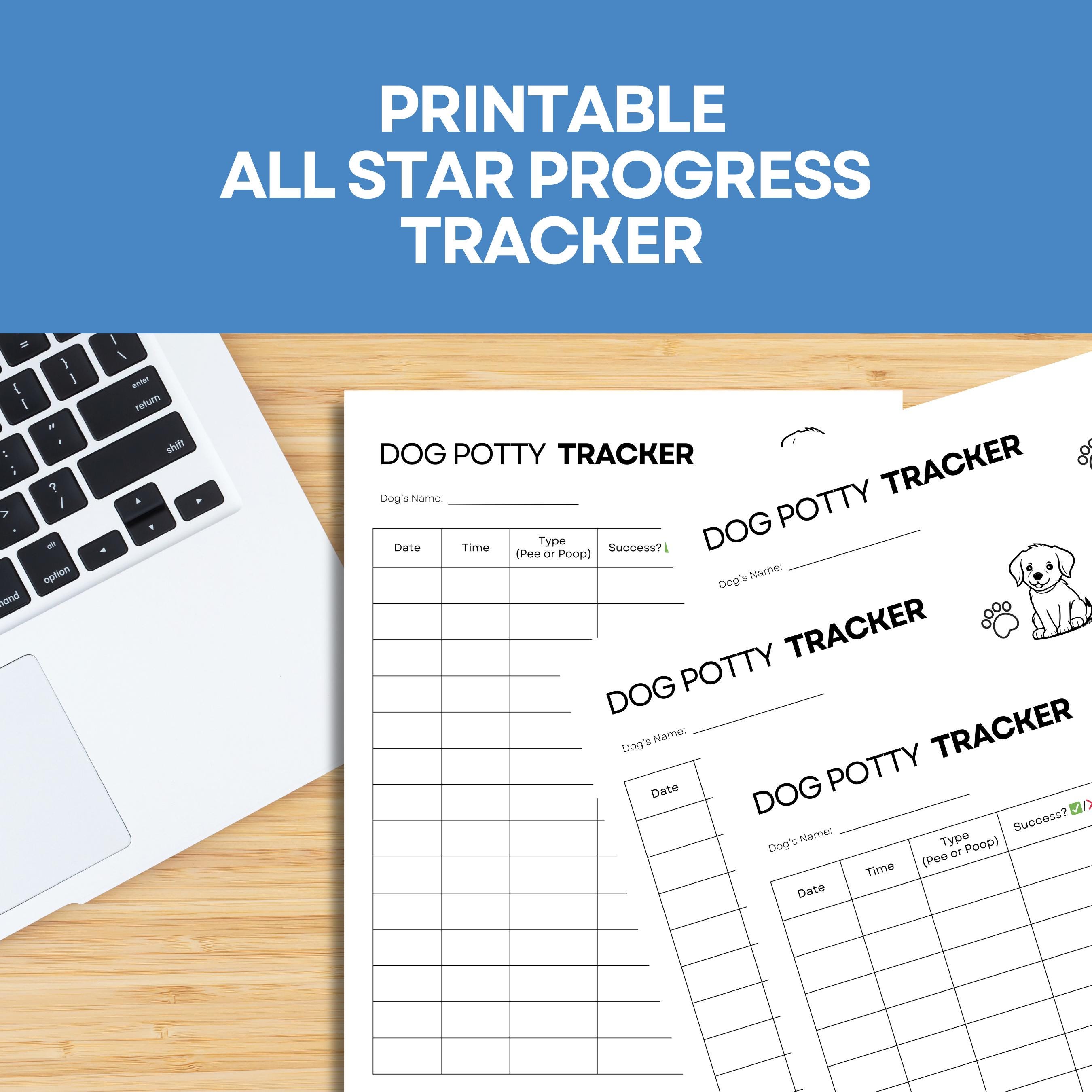 Printable Dog Potty Tracker Sheet, Instant Download, 8.5x11 PDF - Dog ...