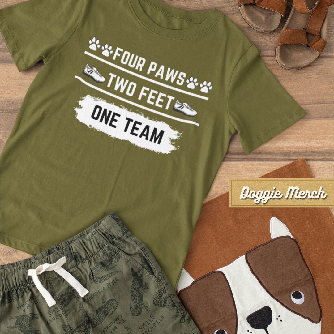 One Team Shirt - Paws Print Design, Dog Sports T-shirt for Trainer ...