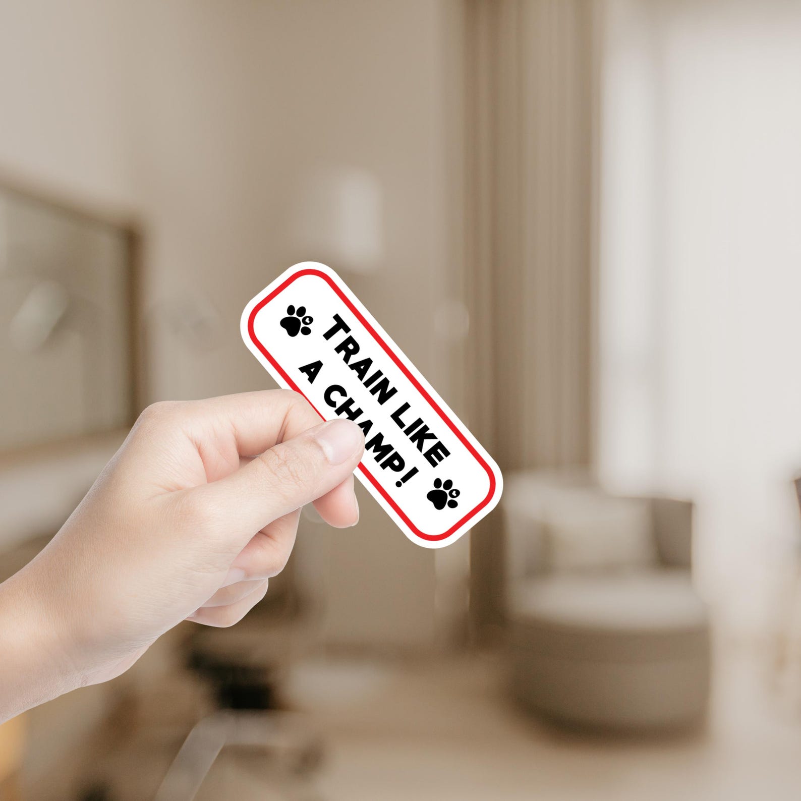 Train Like A Champ Dog Sticker – Vinyl Die Cut Decal - Etsy