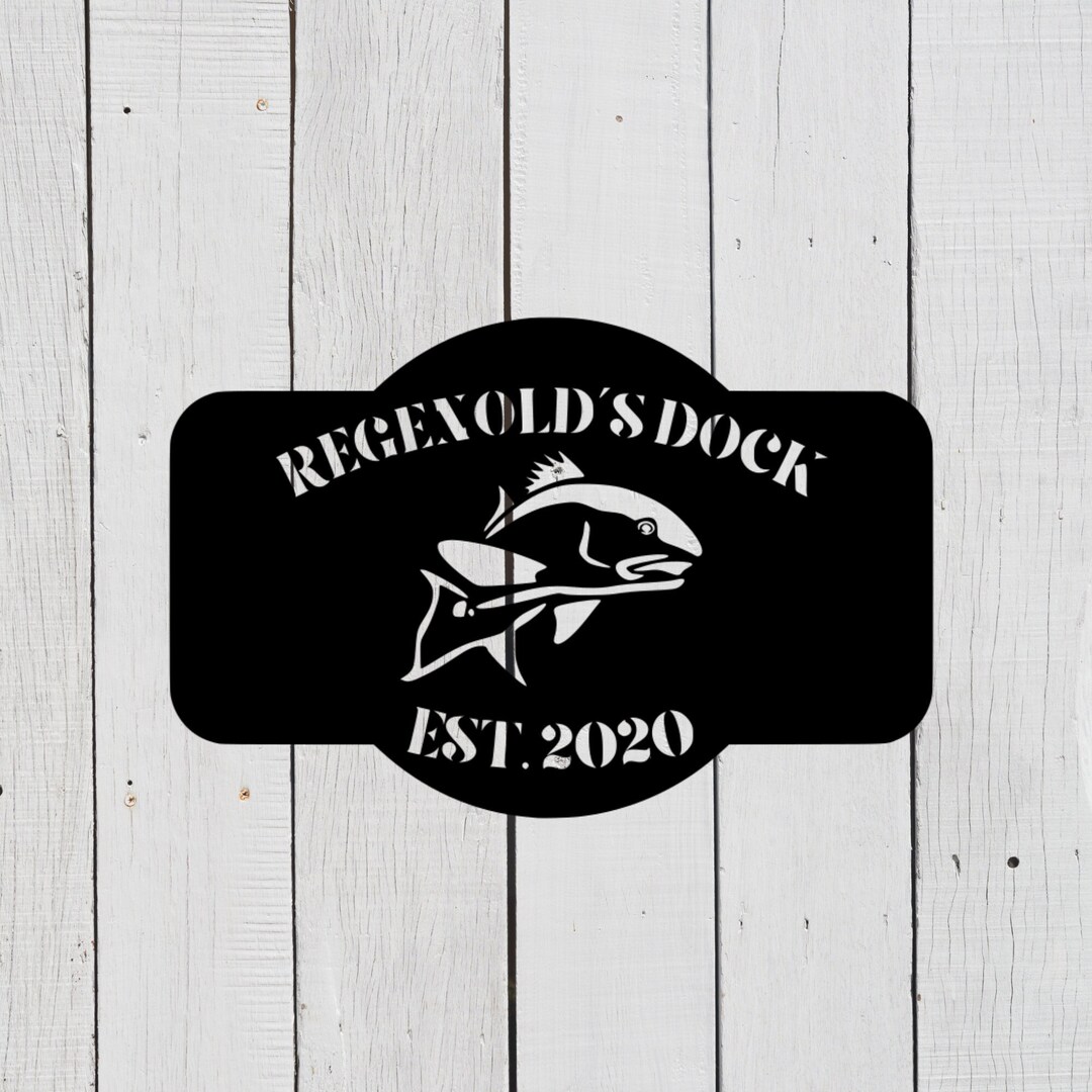 Custom Metal Camp Sign, Personalized Fishing Sign, Man Cave Sign, Metal ...