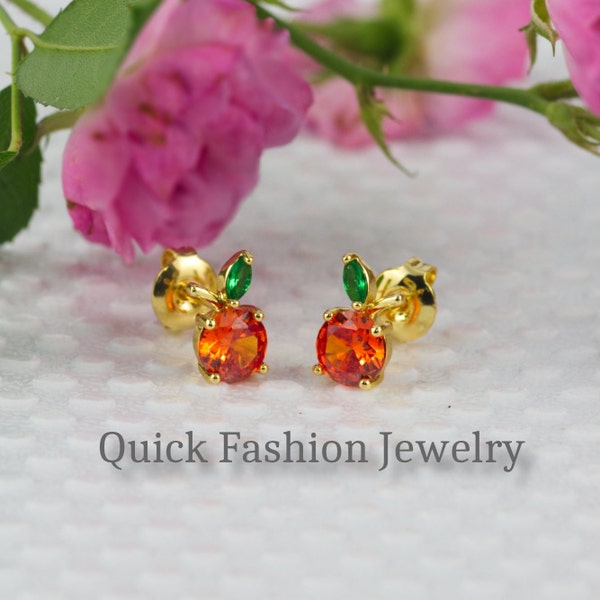 Peach Earrings - Etsy