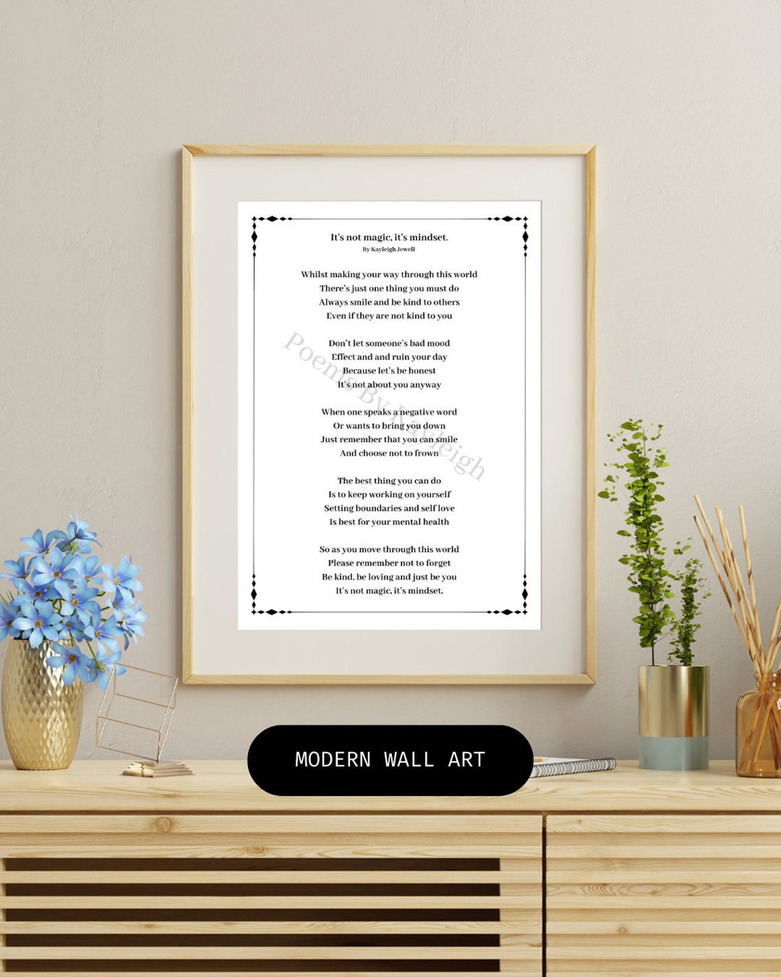 Mindset Poem Print - Etsy