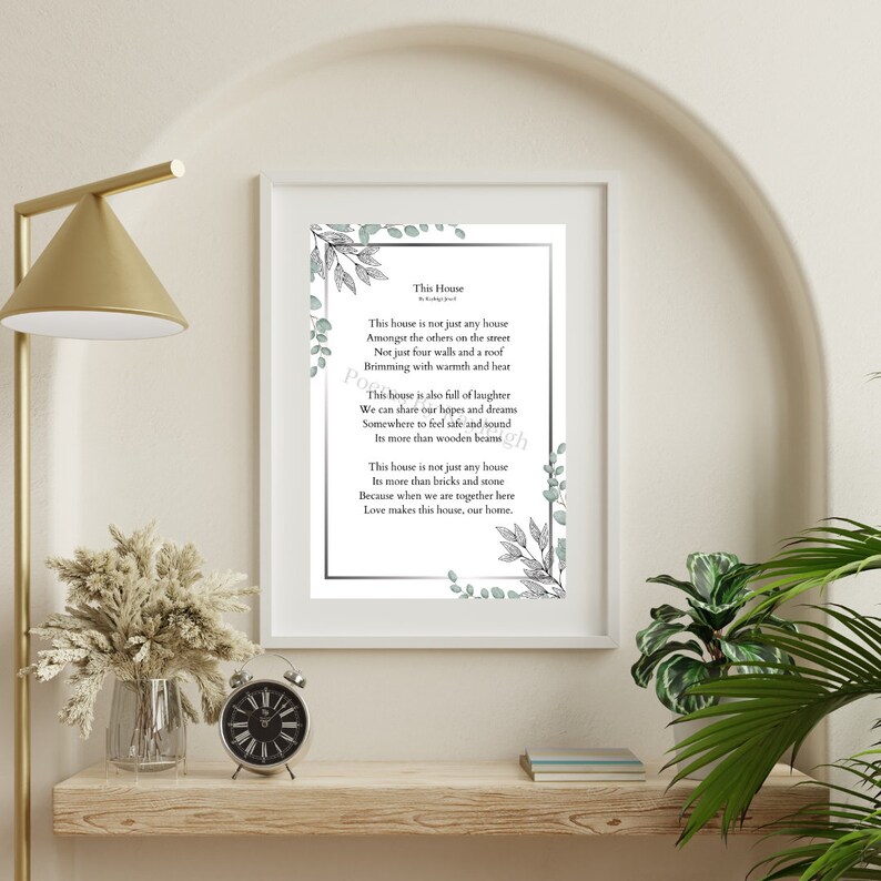 This House - Poem for the Home - Print - Etsy