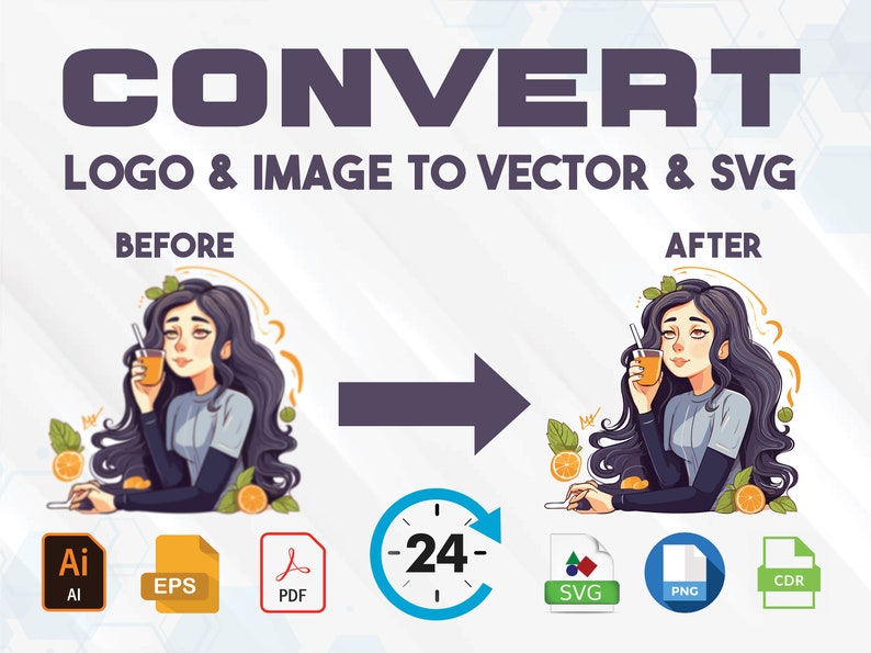 Custom Image to Vector SVG Conversion Service Also Provide Cricuit Svg File Logo Convert - Etsy