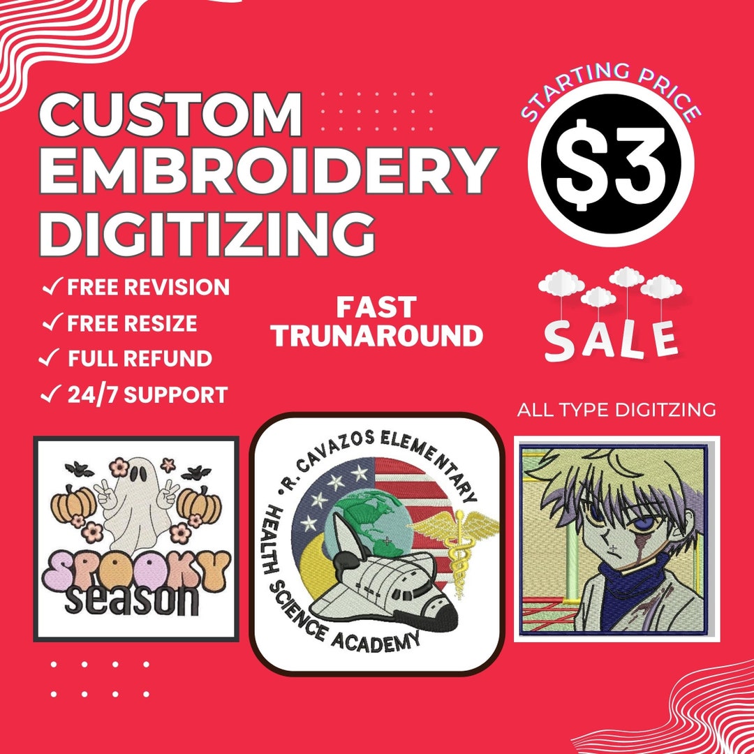 Custom Embroidery Digitize, Embroidery Digitizing, Custom Digitizing ...
