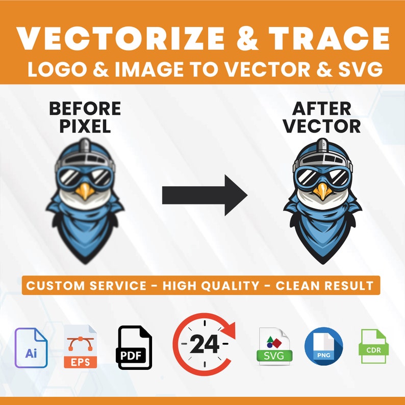 Custom Image to Vector Conversion Logo Redraw Service, Image Redrawing ...
