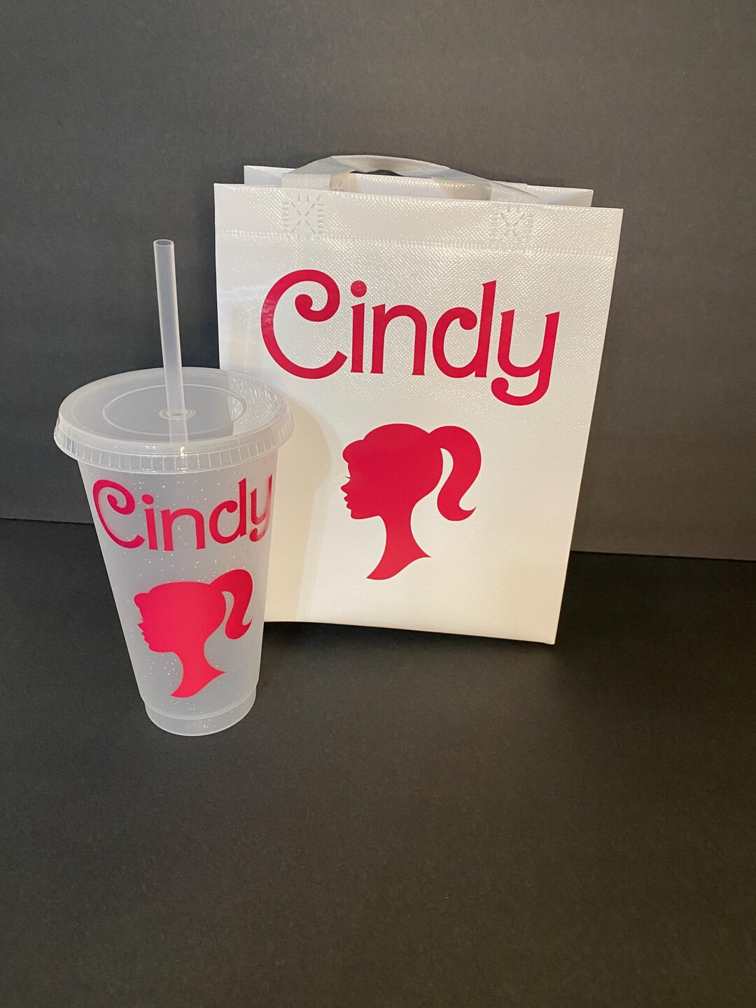Cute Girls Party-girls Trip Gift Bags Personalized!white Bag With Pink ...