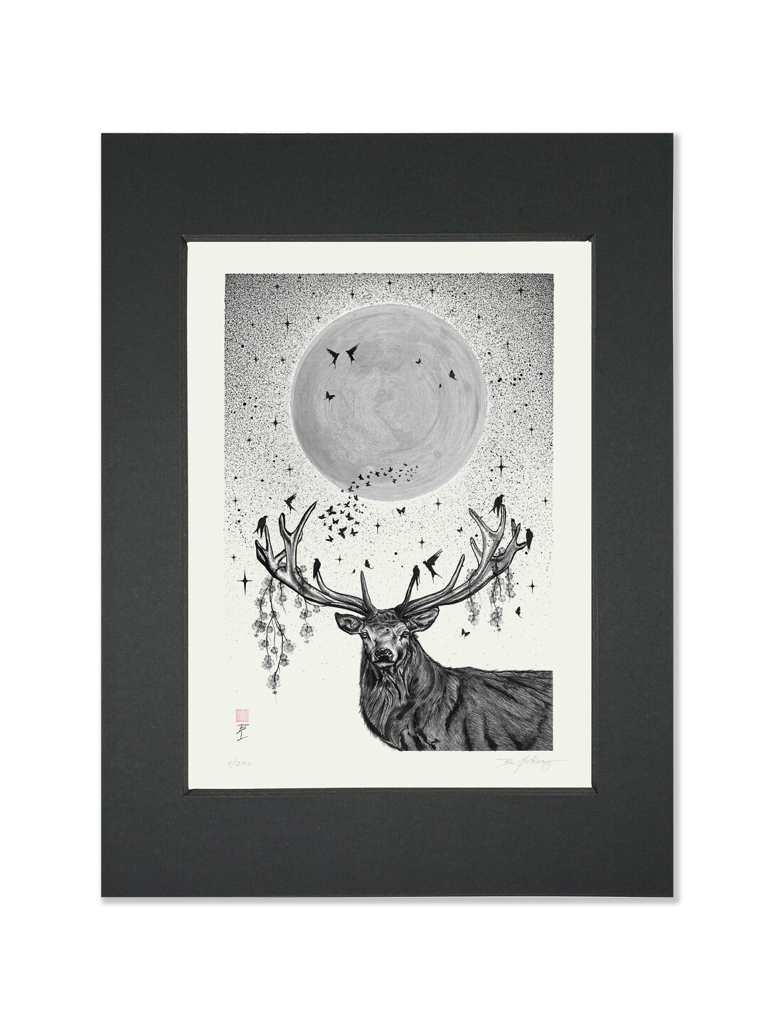 Fine Art Print, Buck Moon, Limited Edition Prints - Etsy