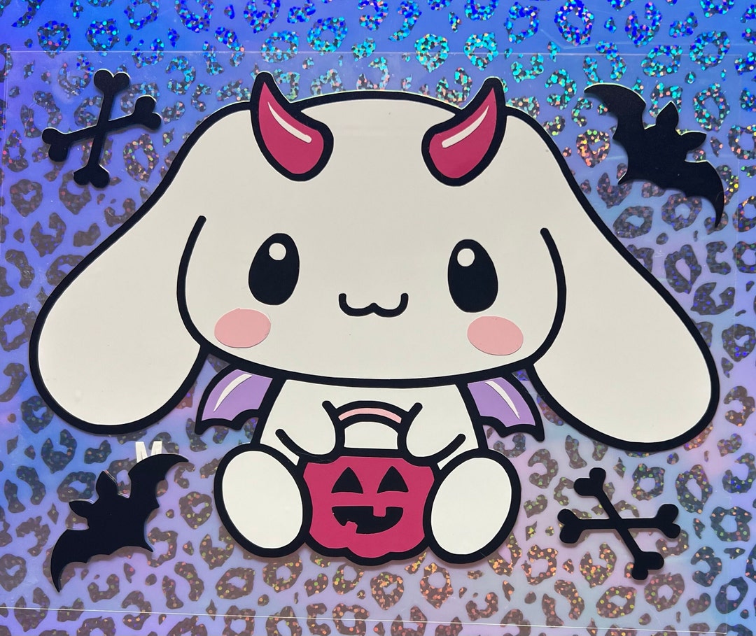Halloween Cinnamoroll Devil, Sanrio Car Decal - Etsy
