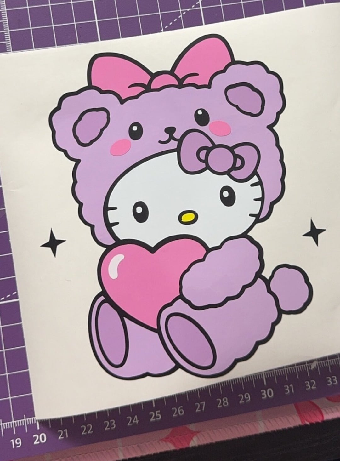 Hello Kitty Cuddle Bear Vinyl Car Decal - Etsy
