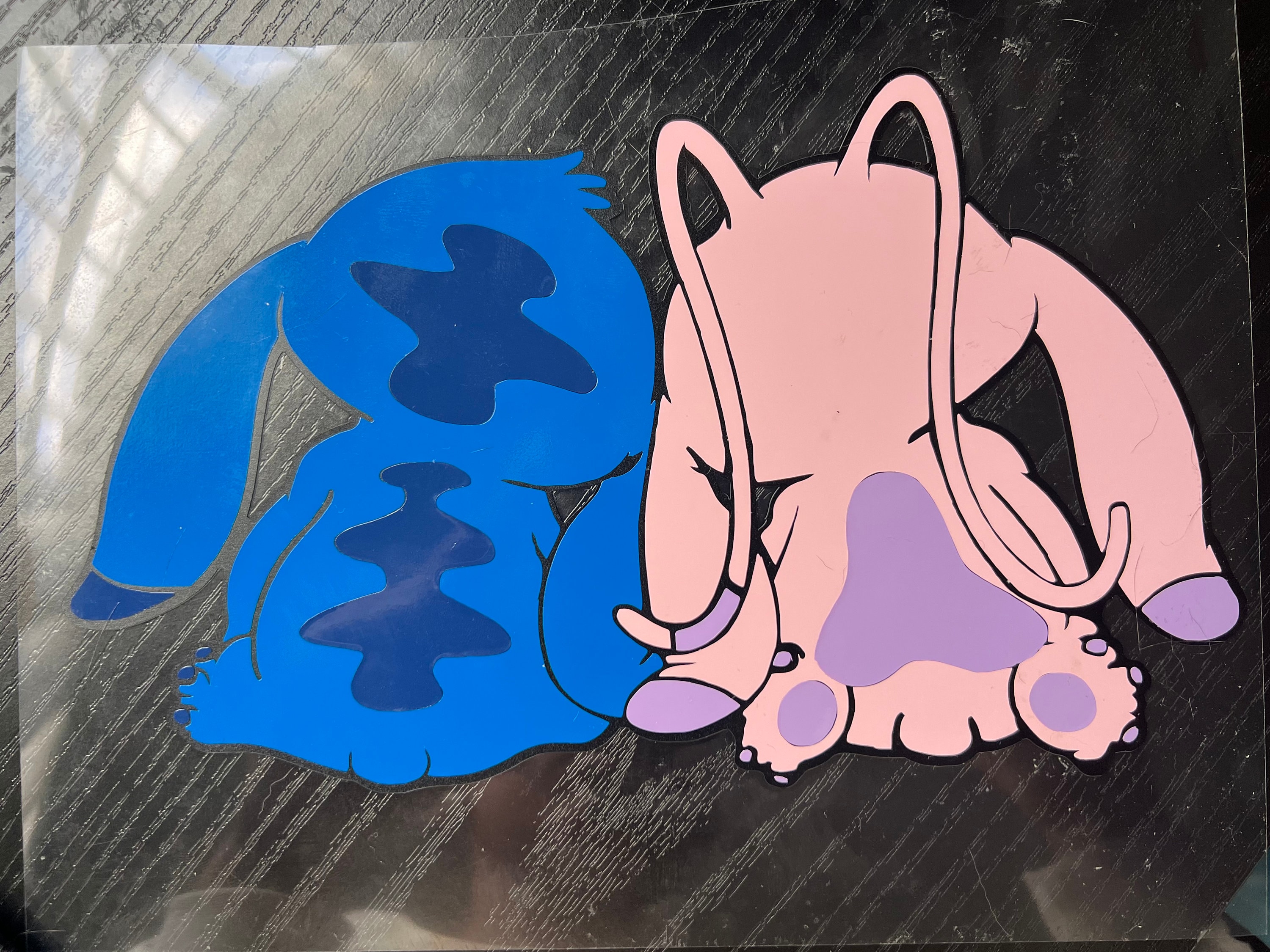 Stitch & Angel Car Decal - Etsy