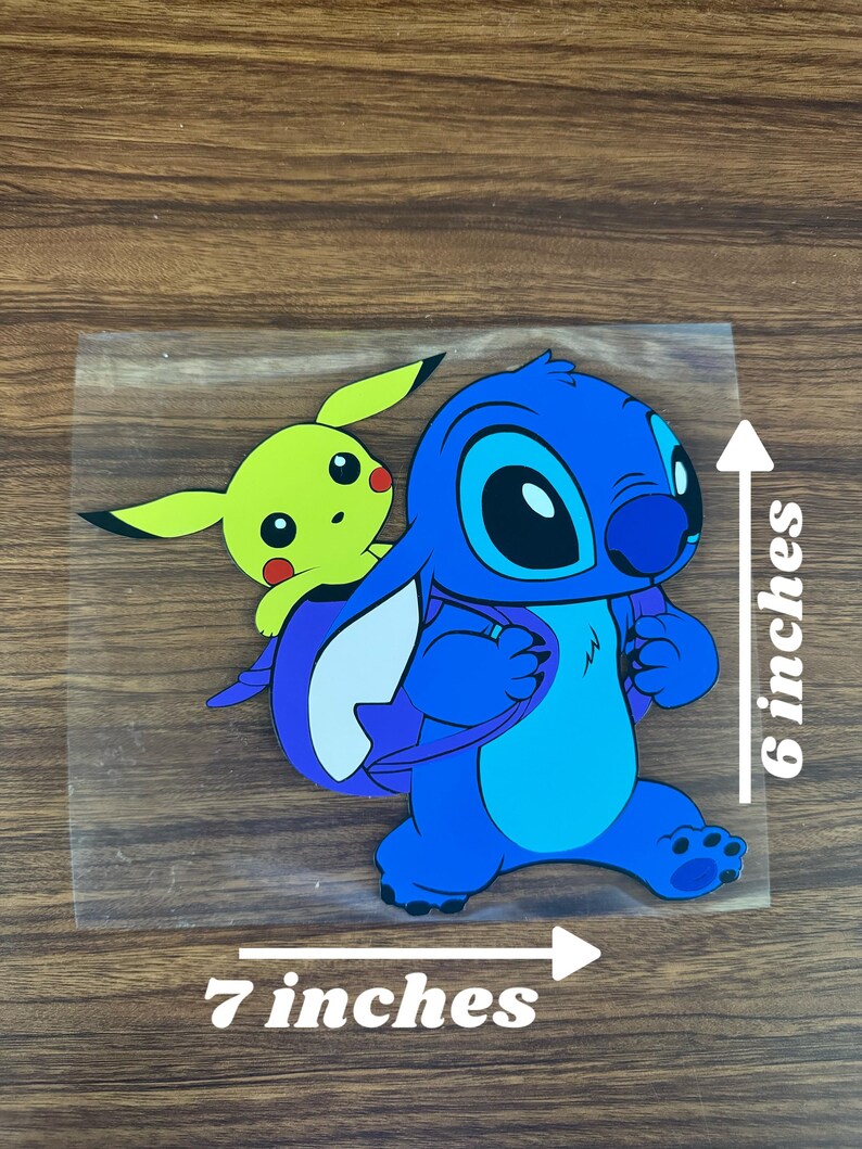 Stitch & Pika Vinyl Car Decal - Etsy