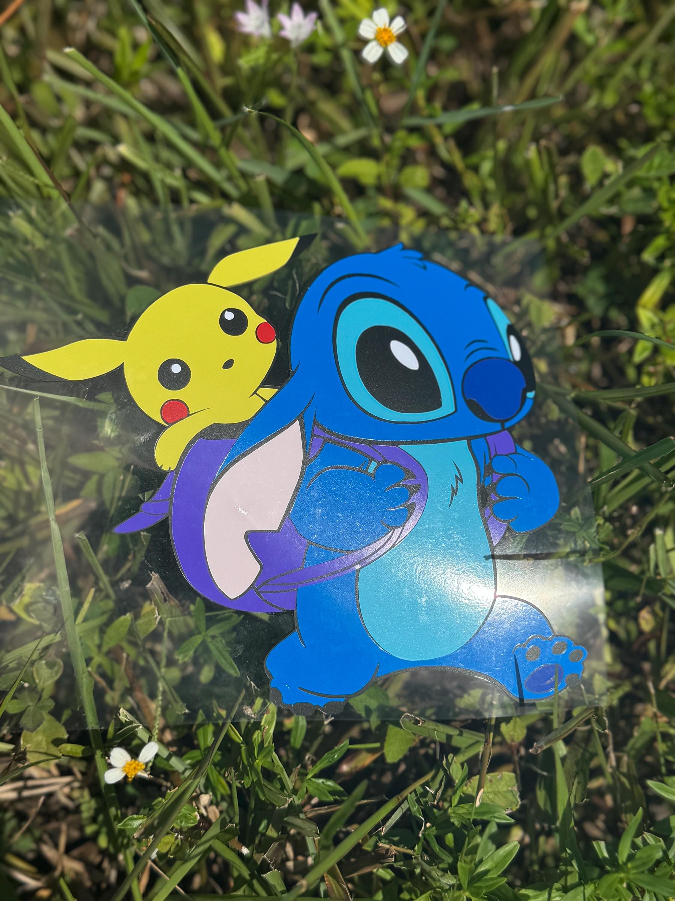 Stitch & Pika Vinyl Car Decal - Etsy