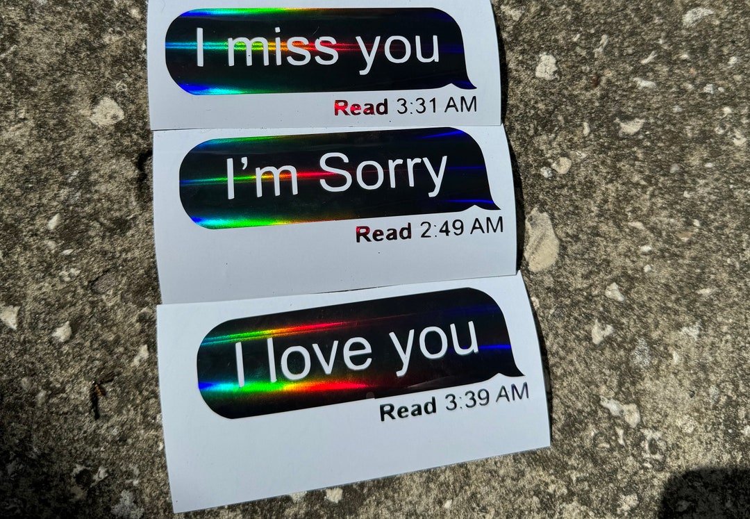 3 Pack Text Messages Vinyl Car Decal - Etsy