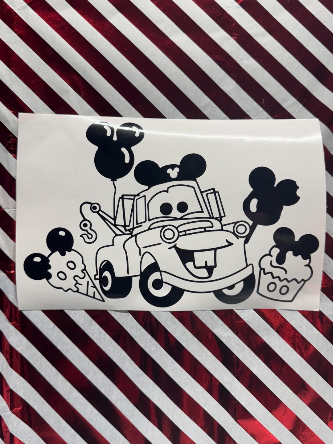 Mater Car Vinyl Decal - Candy Fun Design for Car Decoration - Etsy