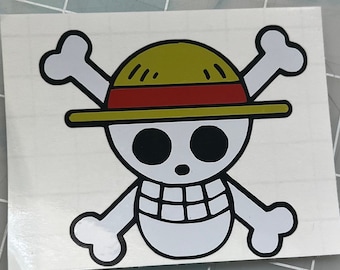 One Piece Logo Monkey Luffy Anime Decal Sticker Kawaii Anime Car Decal ...