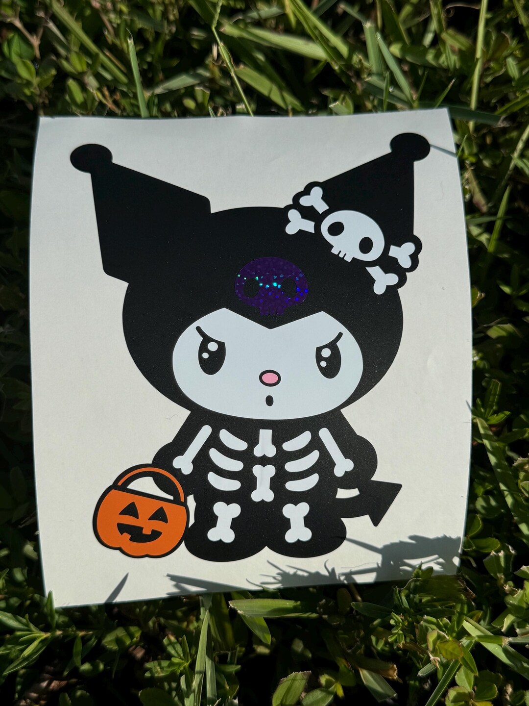 Skeleton Kuromi Halloween Car Decal - Festive and Spooky - Etsy