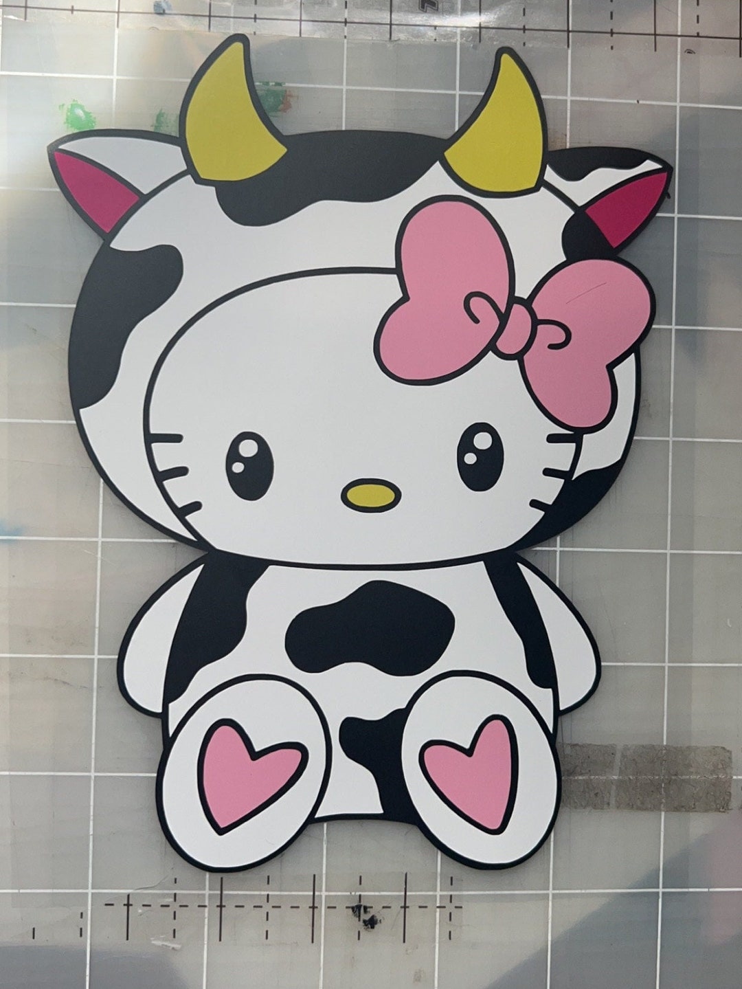 Hello Kitty Cow Car Decal - Etsy