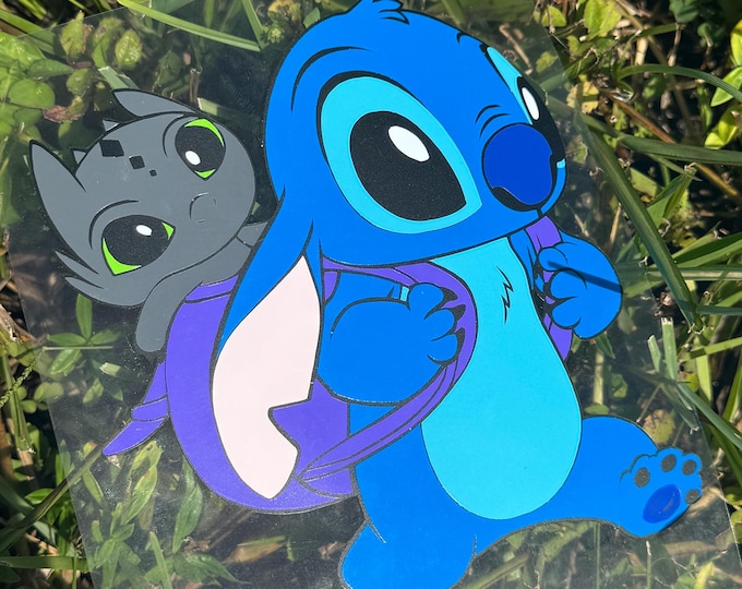 Stitch & Toothless Dragon Car Decal - Etsy